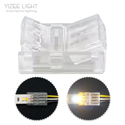 3 PIN 10mm PCB에서 PCB SMD Solderless LED 스트립 커넥터 투명